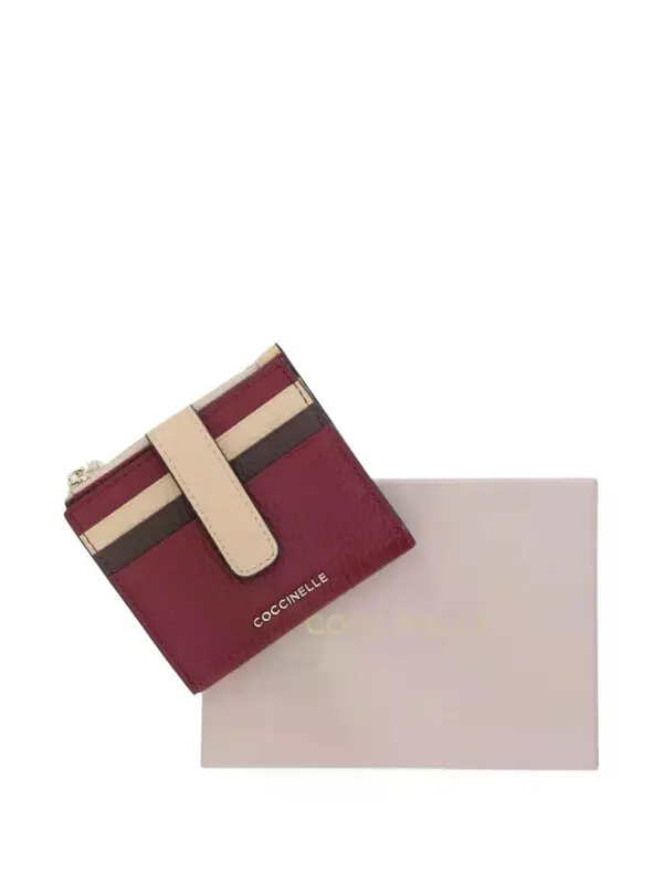 COCCINELLE Striped Zip Wallet
