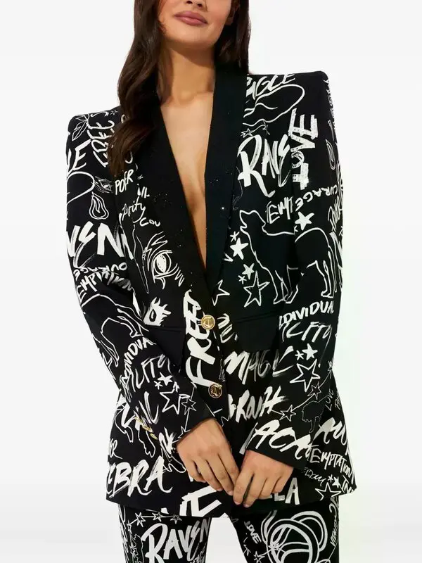 Camilla Spirit Scribble Printed Blazer