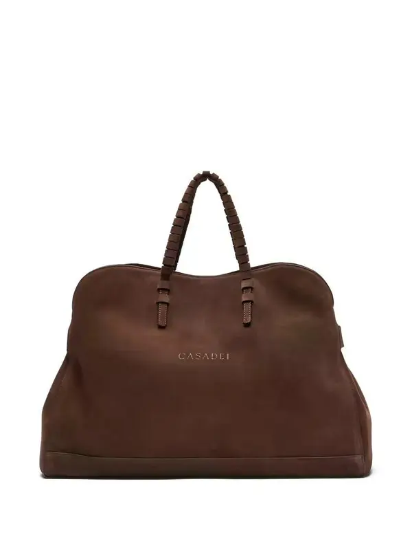Casadei Logo-patch Tote Bag - Brown