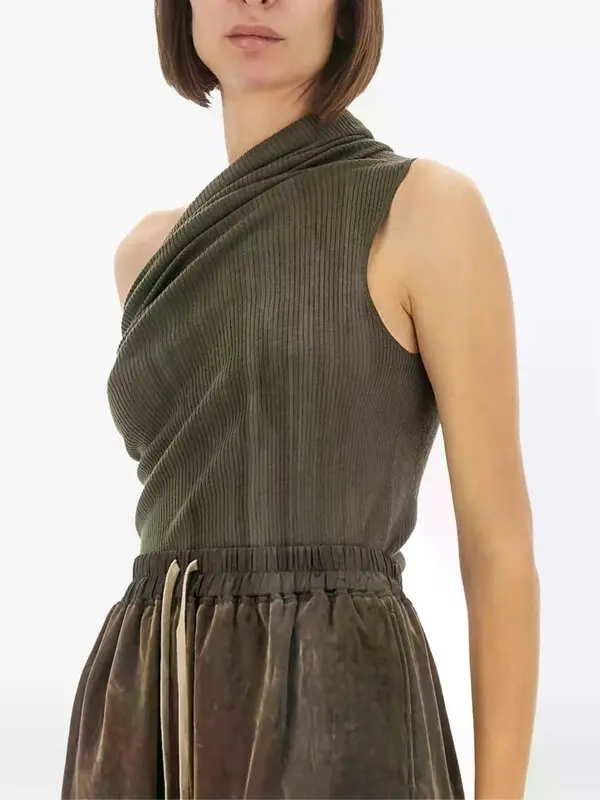 Rick Owens Draped Sleeveless Top - Green