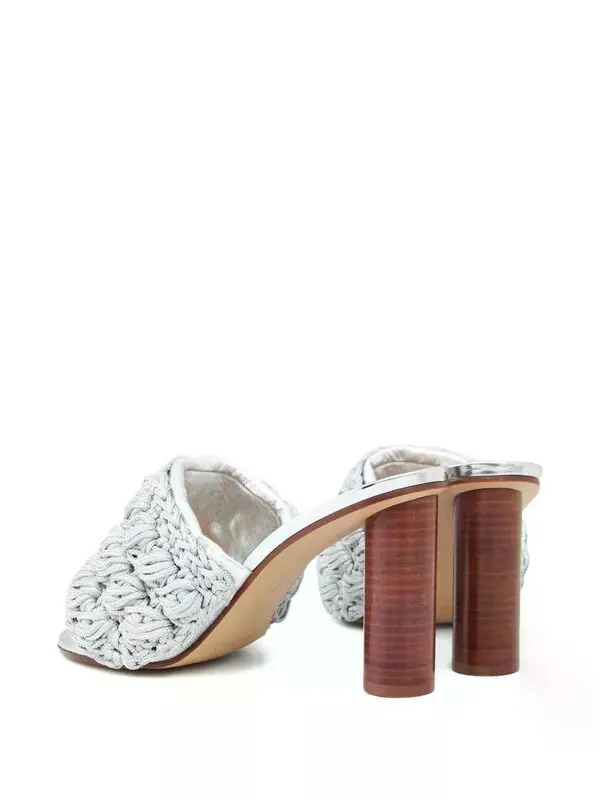 JW Anderson Braided Heeled Sandals - Silver