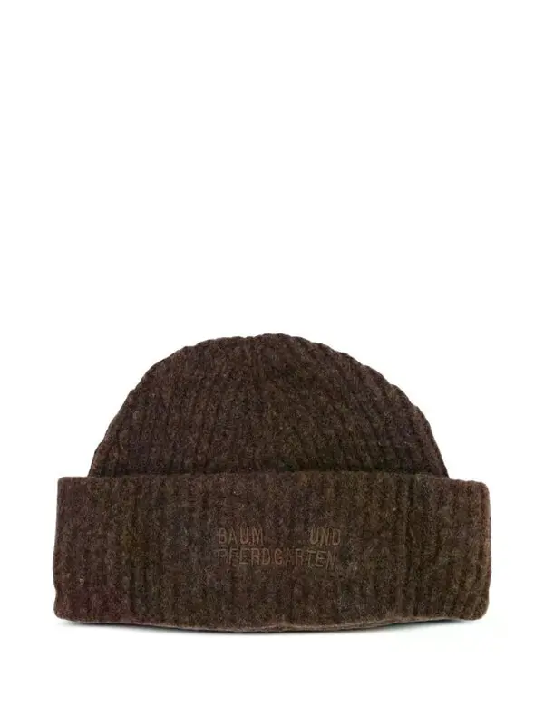 Baum Und Pferdgarten Leia Ribbed-knit Beanie Hat - Brown