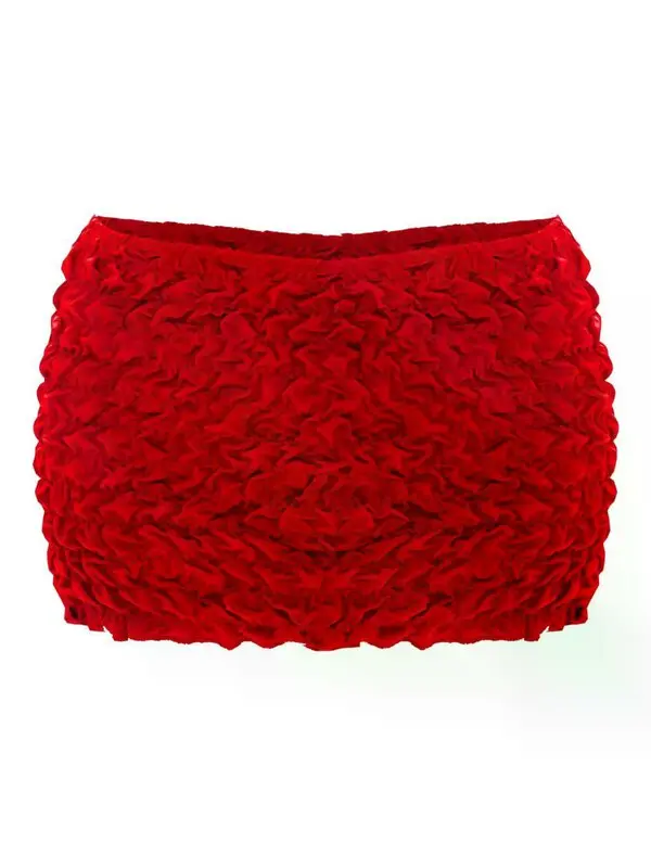 SELIA RICHWOOD Lia Textured Mini Skirt - Red