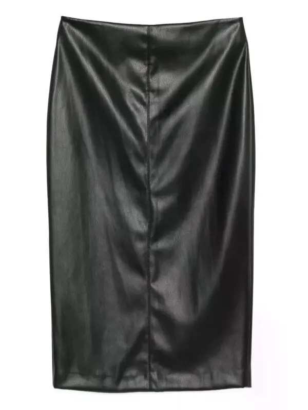 NUDE Back-slit Midi Skirt - Black