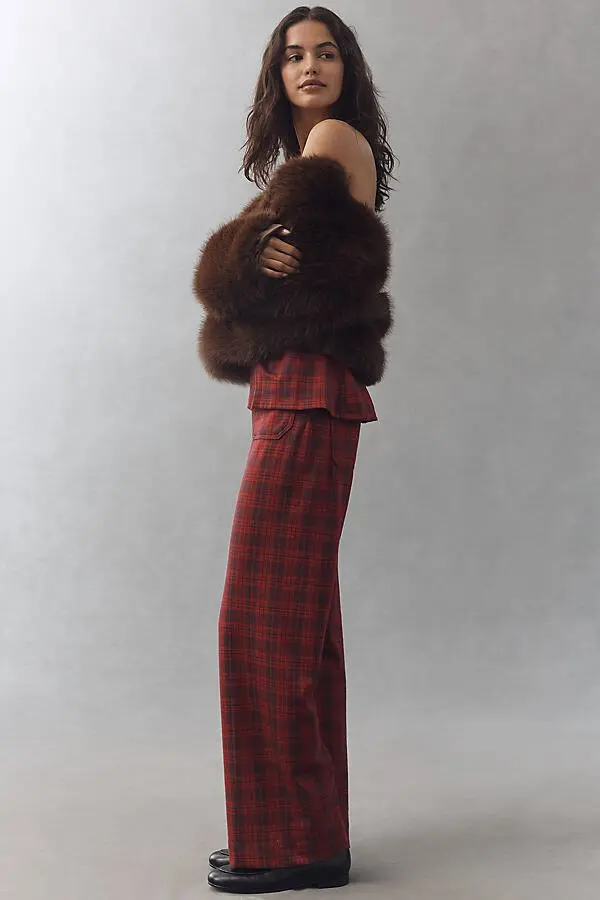 Maeve Colette High-rise Wide-leg Full-length Pants