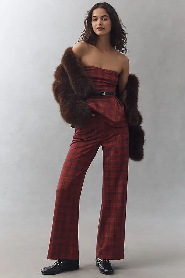 Maeve Colette High-rise Wide-leg Full-length Pants