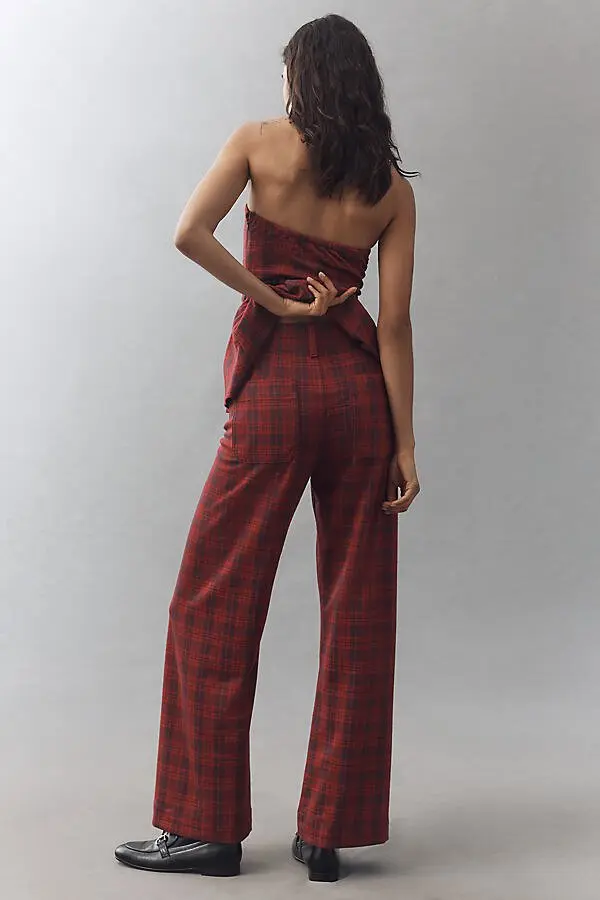 Maeve Colette High-rise Wide-leg Full-length Pants