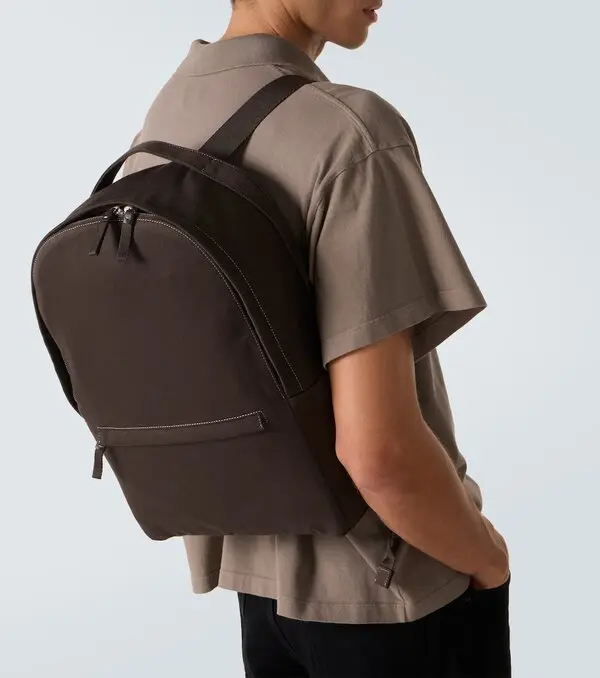 THE ROW Sisal Cotton Canvas Backpack - Brown
