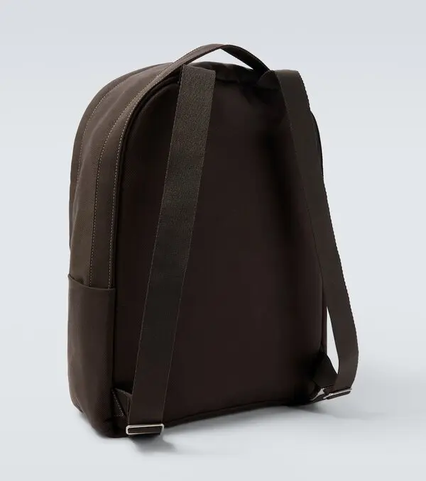 THE ROW Sisal Cotton Canvas Backpack - Brown