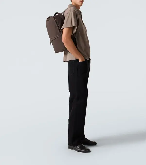 THE ROW Sisal Cotton Canvas Backpack - Brown