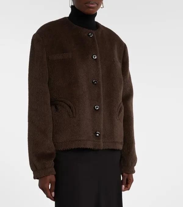BLAZÉ MILANO Gliss Chevron Alpaca And Wool Jacket