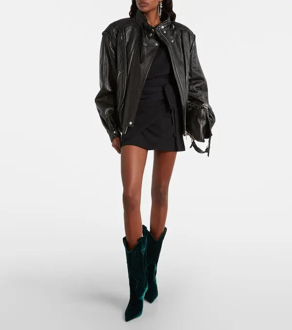Paris Texas Lidia 105 Velvet Mid-calf Boots - Green