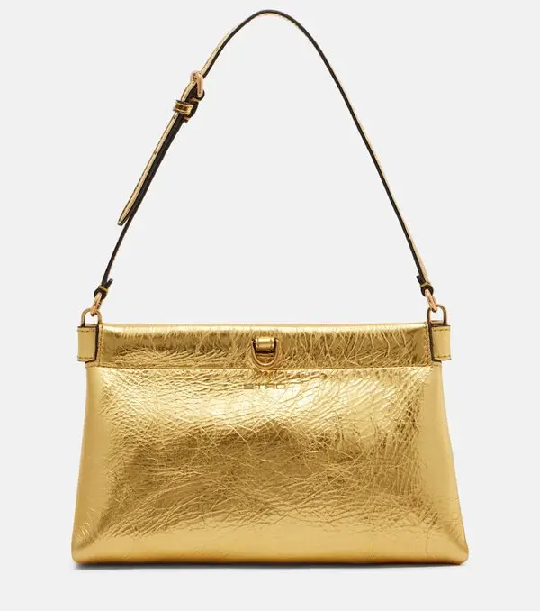 Etro Metallic Leather Clutch - Gold