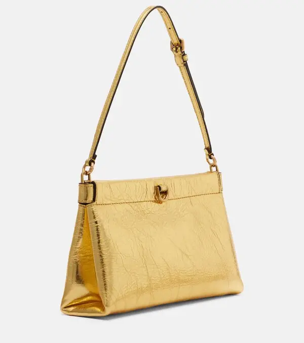 Etro Metallic Leather Clutch - Gold