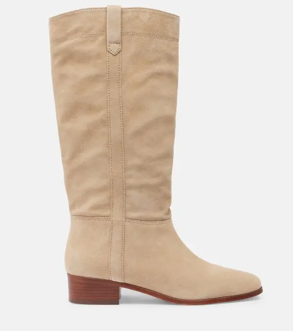 Veronica Beard Suede Knee-high Boots - Beige