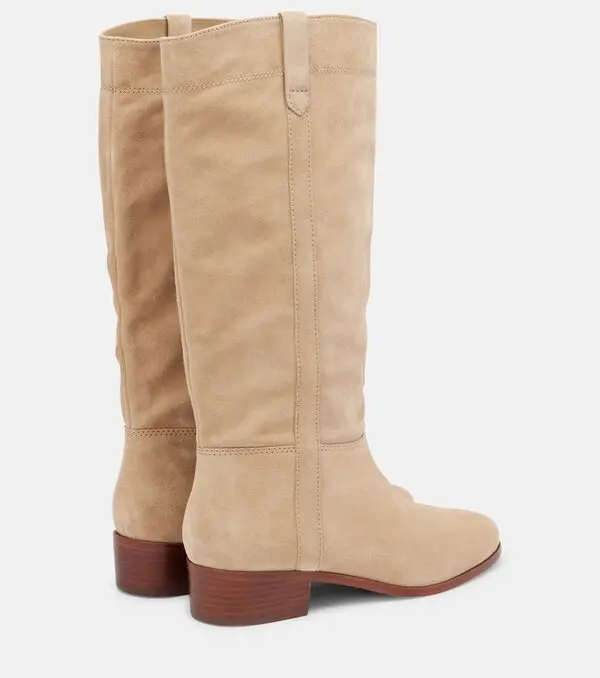 Veronica Beard Suede Knee-high Boots - Beige