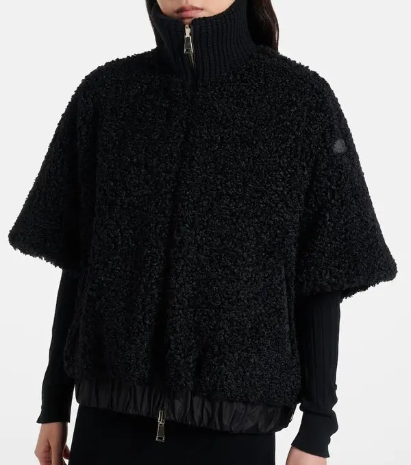 Moncler Reversible Leather-trimmed Cape