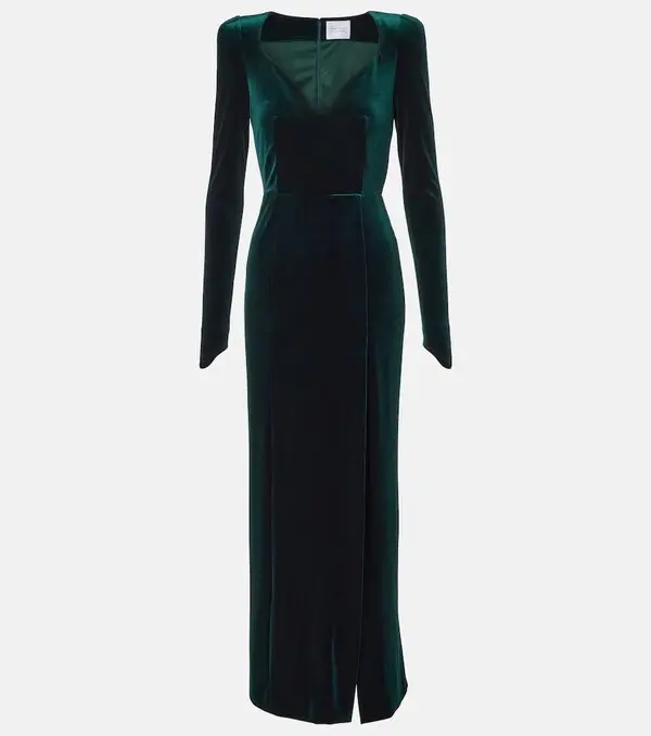 Galvan Vanitas Velvet Gown - Green