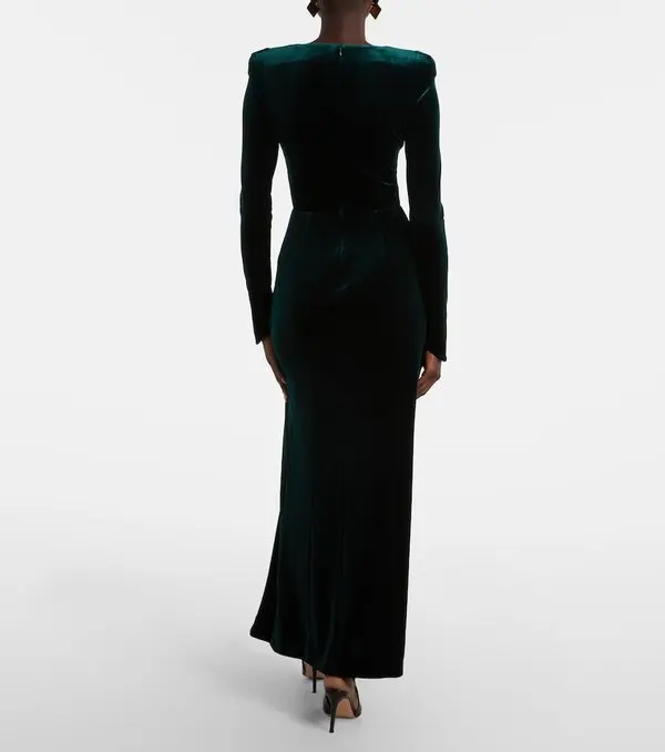 Galvan Vanitas Velvet Gown - Green