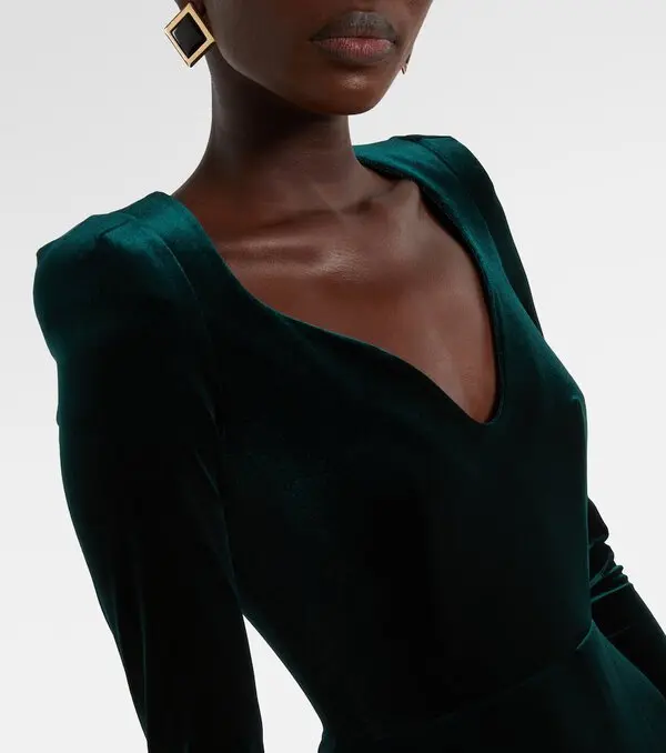 Galvan Vanitas Velvet Gown - Green