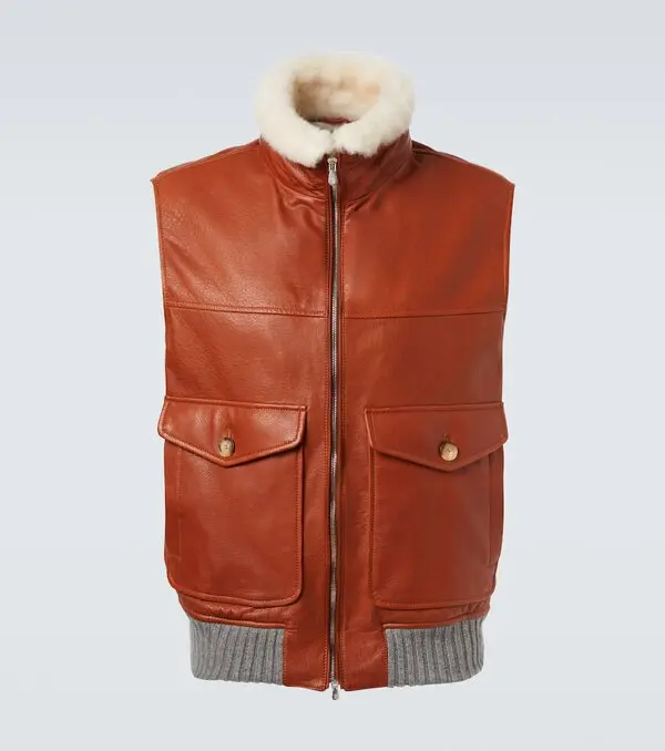 Brunello Cucinelli Padded Leather Vest