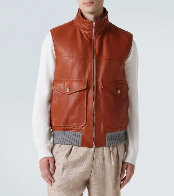 Brunello Cucinelli Padded Leather Vest
