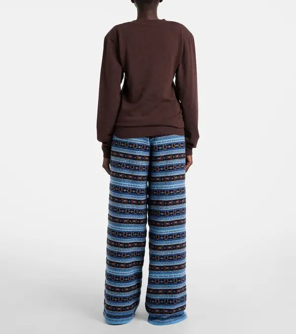 Stella McCartney Knitted Virgin Wool Straight Pants