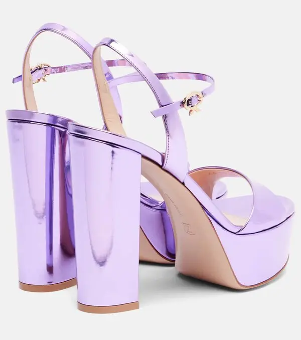 GIANVITO ROSSI Marlena 125 Leather Platform Sandals
