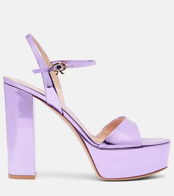 GIANVITO ROSSI Marlena 125 Leather Platform Sandals