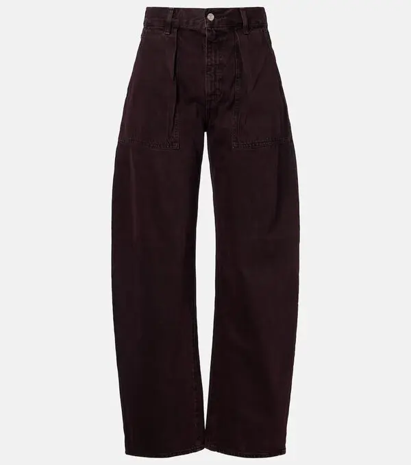 AGOLDE Sefton High-rise Barrel-leg Jeans - Brown