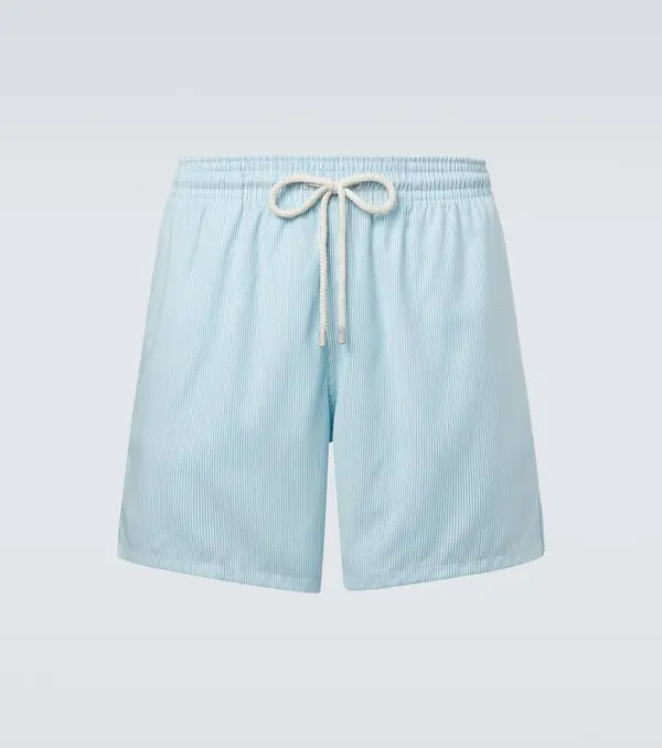 Vilebrequin Bengal Stripe Wool Swim Trunks - Blue