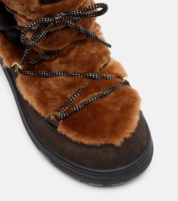 Bogner Chamonix Shearling And Suede Snow Boots