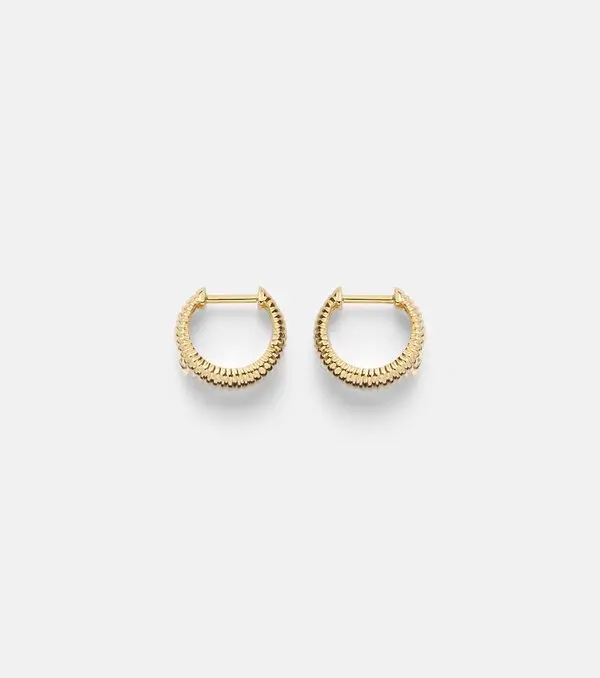 Yvonne Léon Berlingot Nano 9kt Diamond Hoop Earrings - Gold
