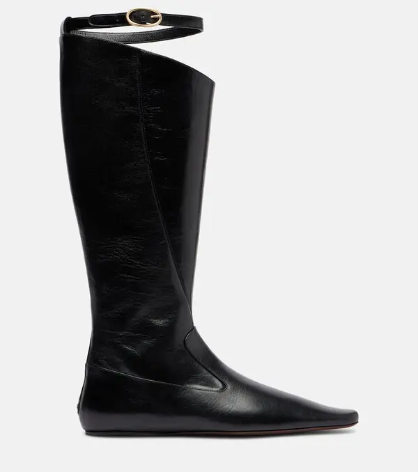 Tory Burch Twisted Leather Knee-high Boots