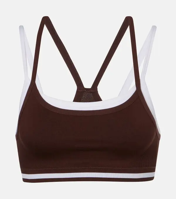 The Upside Anita Layered Sports Bra - Brown