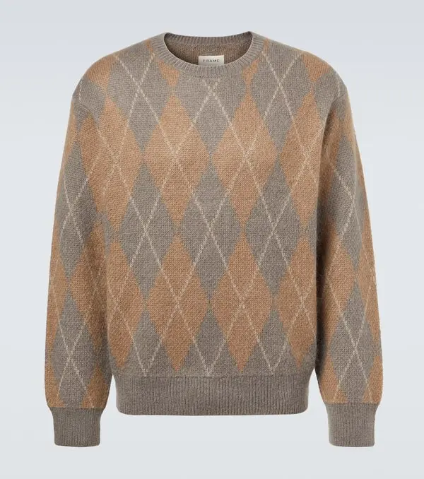 FRAME Argyle Sweater - Brown