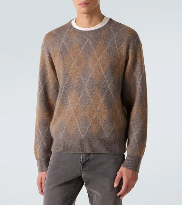 FRAME Argyle Sweater - Brown