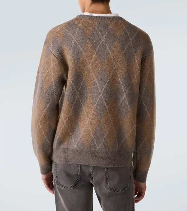 FRAME Argyle Sweater - Brown