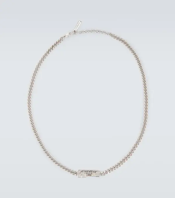 Givenchy Enamel Chain Necklace - Silver