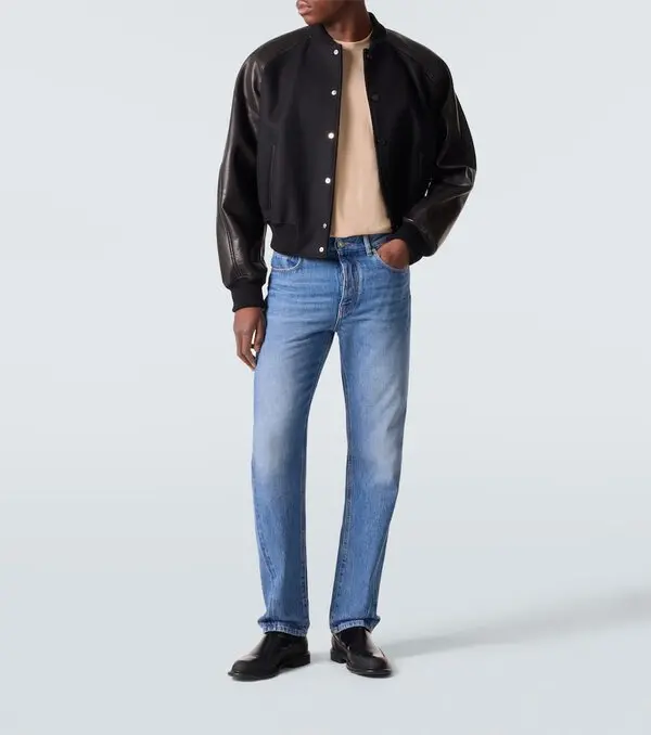 Givenchy Leather-trimmed Wool Bomber Jacket