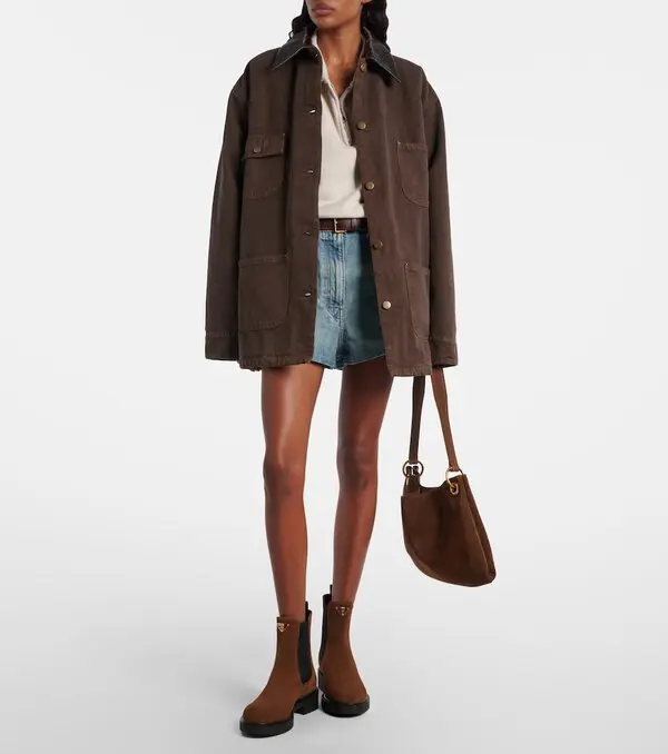 Prada Chocolate Suede Chelsea Boots