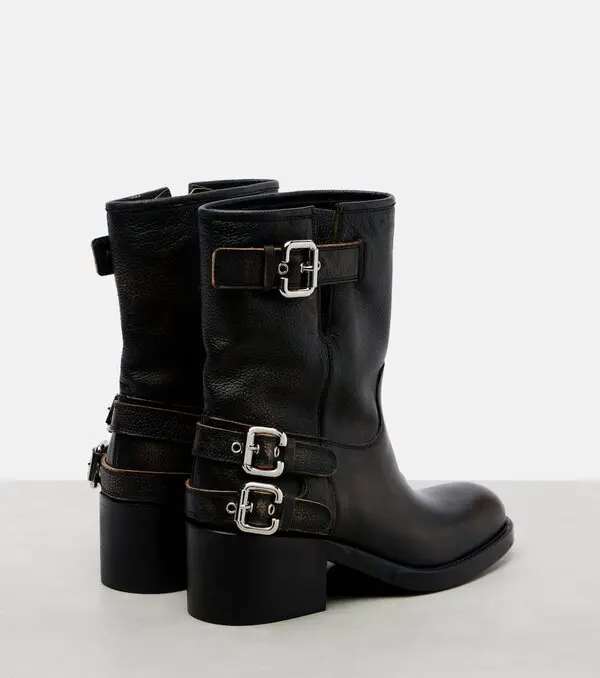 Chloé Dakota 60 Leather Biker Boots