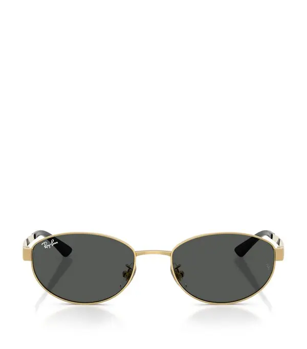 Ray-ban Metal Oval Sunglasses - Gold