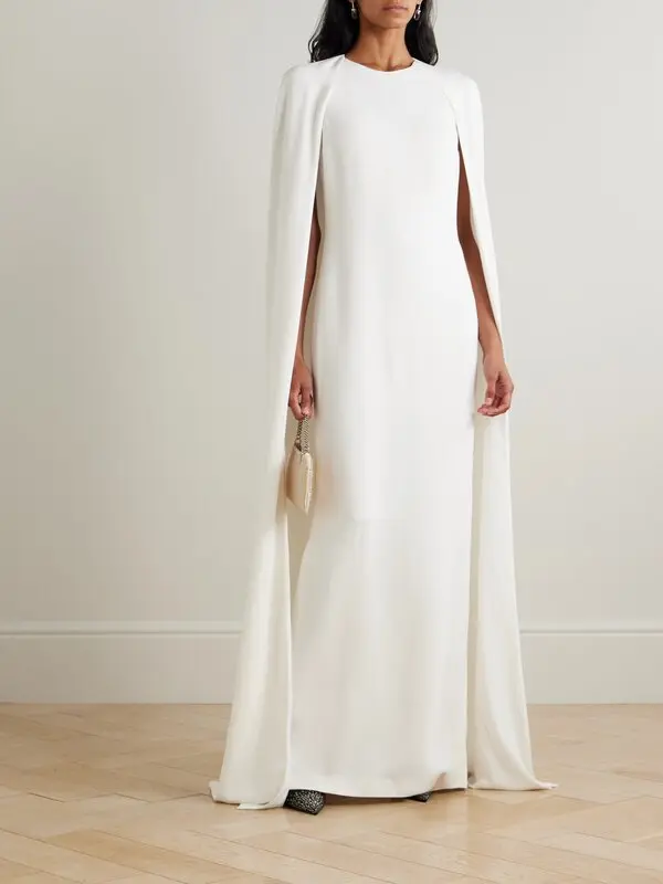 Stella McCartney Cape-effect Stretch-cady Gown