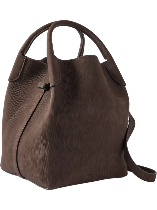 Loro Piana Bale Small Textured-suede Shoulder Bag - Brown