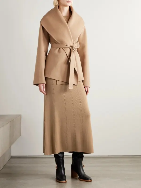 Gabriela Hearst Harris Belted Cashmere Jacket - Camel
