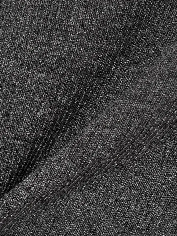 Eterne Ribbed Cashmere Baby Tee - Gray