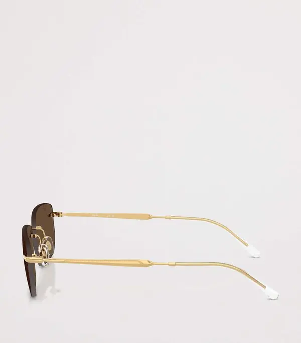 Ray-ban Rb3768 Metal Irregular Sunglasses - Gold