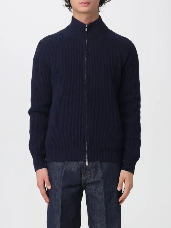 LARDINI Ribbed Pullover Sweater - Blue