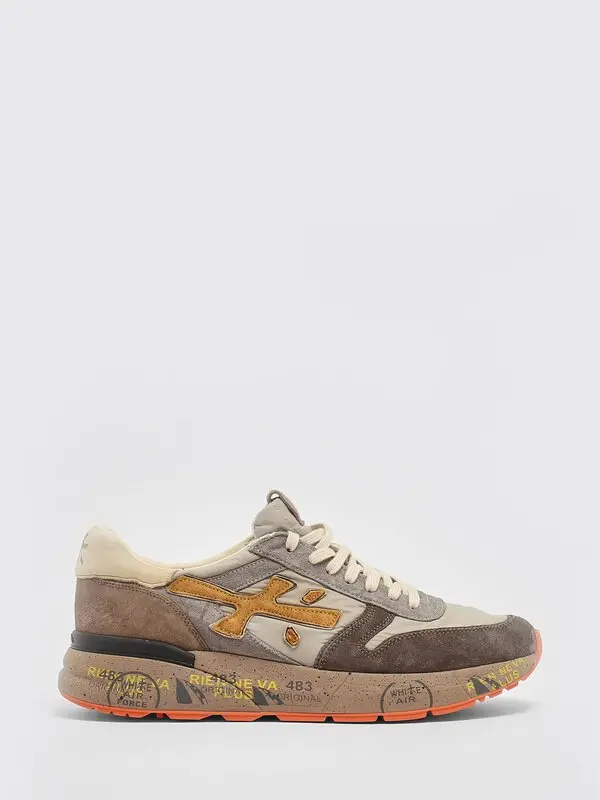Premiata Mick Suede And Nylon Low Top Sneakers - Brown